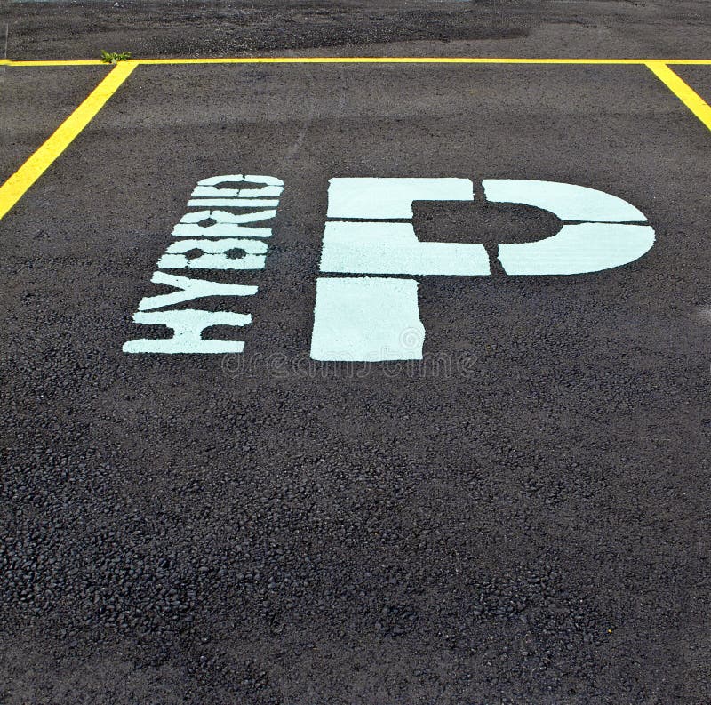 Hybrid Parking Sign stock photo. Image of driver, hybrid - 14972404