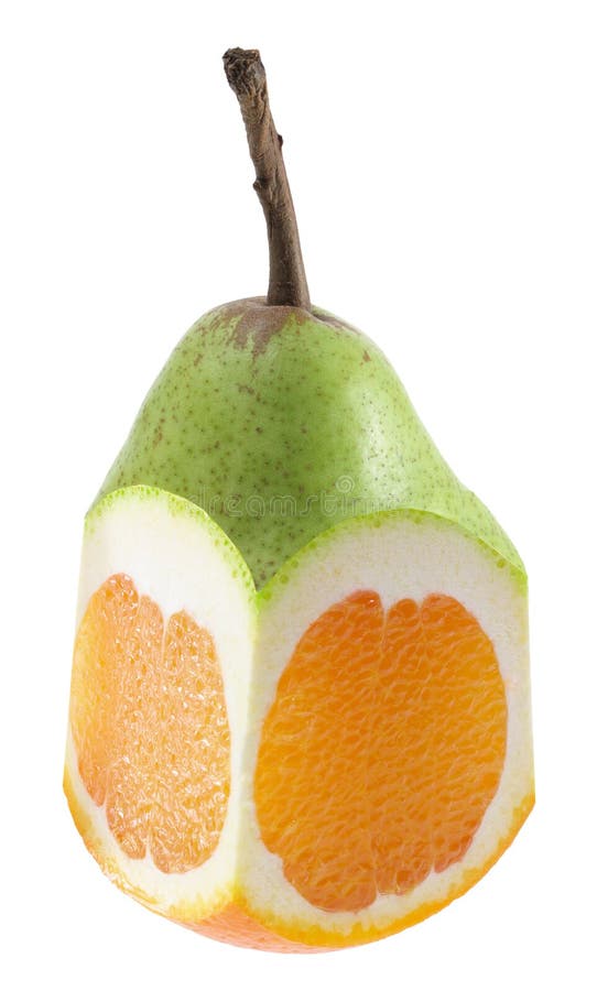 Hybrid of Pear and Orange stock image. Image of fiber - 24585337