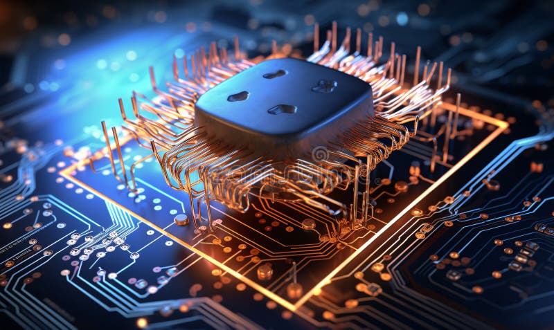 Hybrid Processor at the Future Technology. Abstract Concept of Future ...