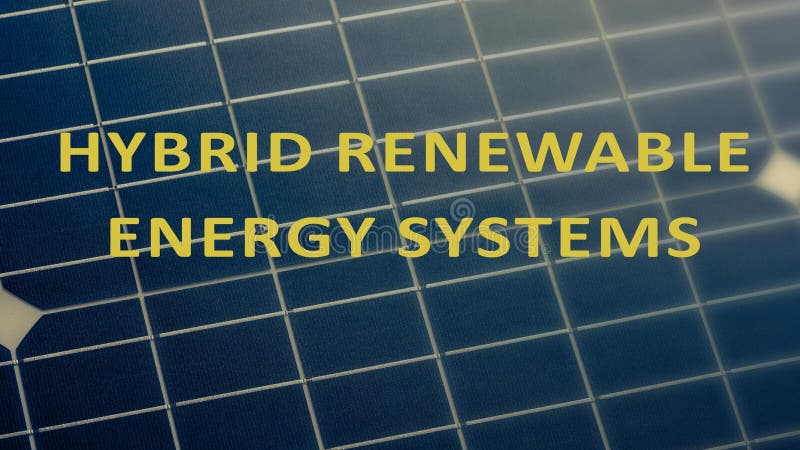 Hybrid Renewable Energy Systems Stock Image - Image of wind, energy ...