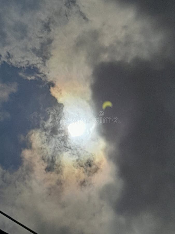 Hybrid Solar Ecclips in Midday on Tomohon Stock Photo - Image of circle ...