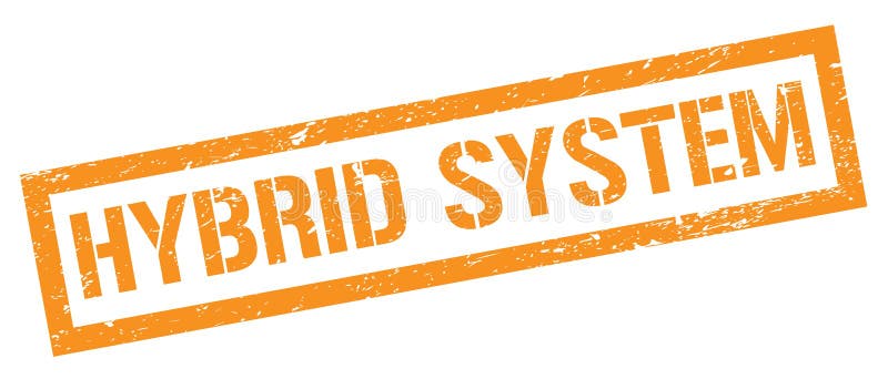 HYBRID SYSTEM Orange Grungy Rectangle Stamp Stock Illustration ...