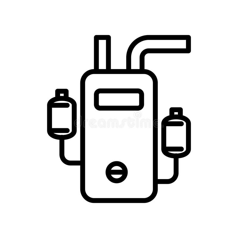 Combination Boiler Water Heater Icon Stock Vector - Illustration of ...