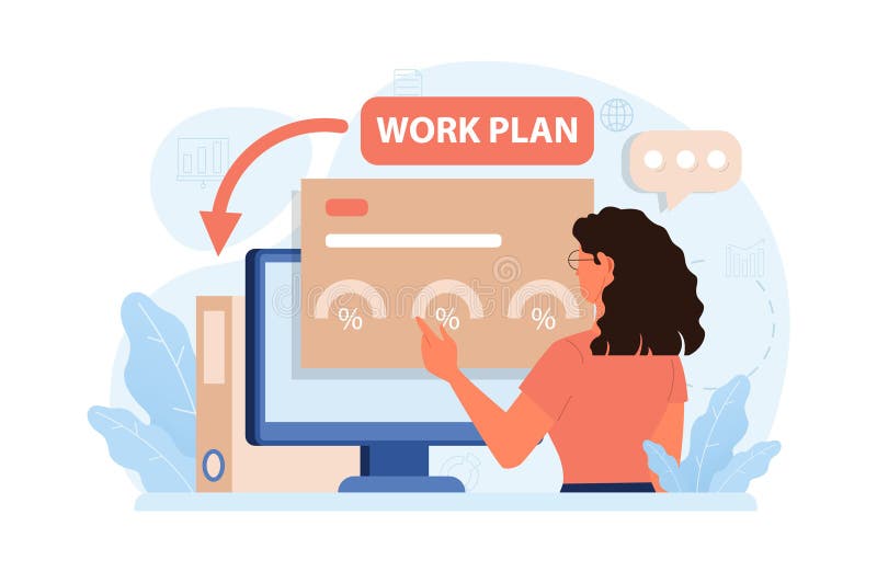 Hybrid Work. Characters with a Flexible Schedule, Working from Office ...