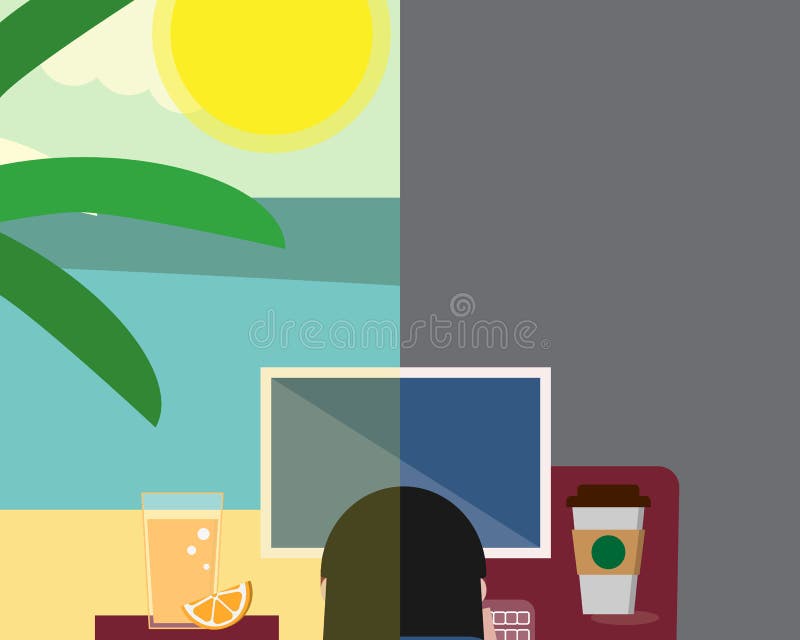 Hybrid Workplace with Employees Working from Home or Work from Office ...