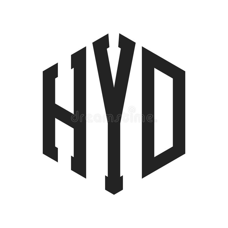 HYD Logo Design. Initial Letter HYD Monogram Logo Using Hexagon Shape ...