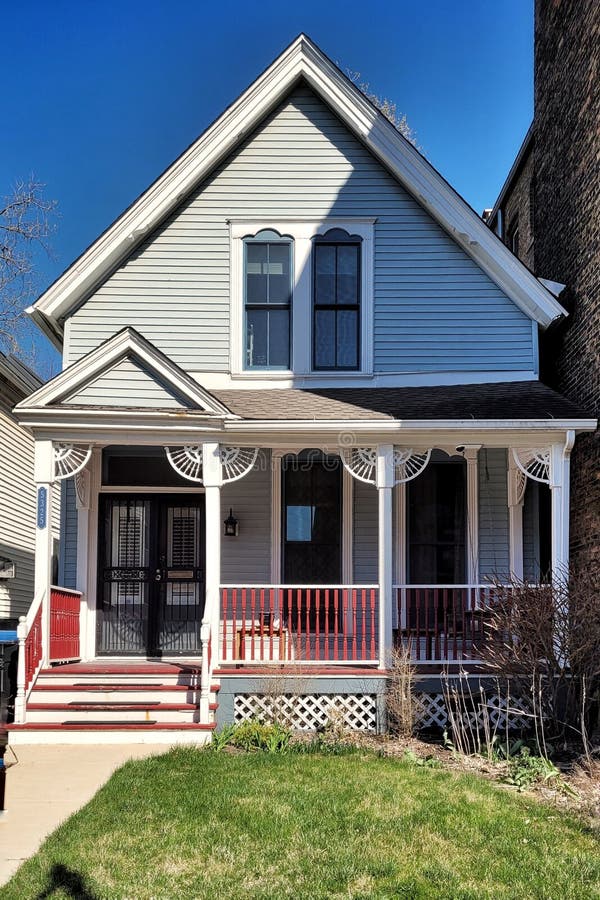 Hyde Park House Front, Chicago Editorial Stock Image - Image of chicago ...