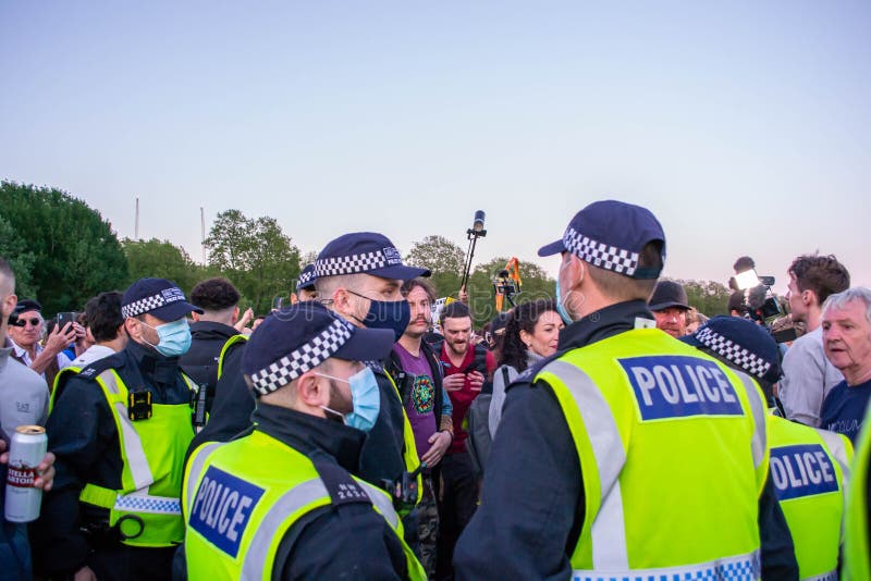 HYDE PARK, LONDON, ENGLAND- 29 May 2021: Protesters at a Unite for ...