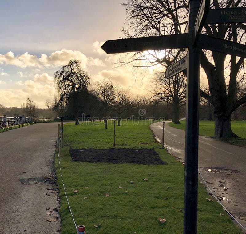 Park at sunset stock image. Image of lights, illumination - 150170623