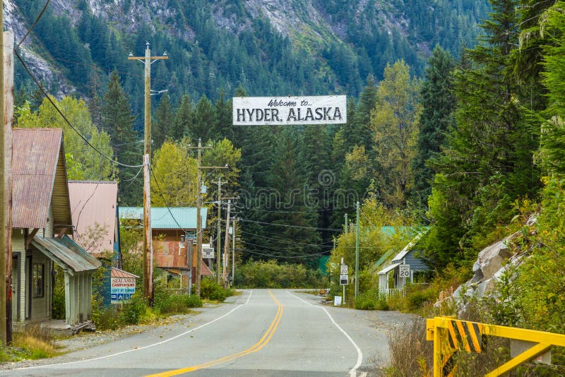 Hyder in Alaska, USA editorial image. Image of travelling - 154319645