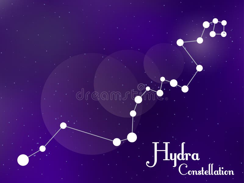 Hydra Constellation. Starry Night Sky. Cluster of Stars, Galaxy. Deep ...