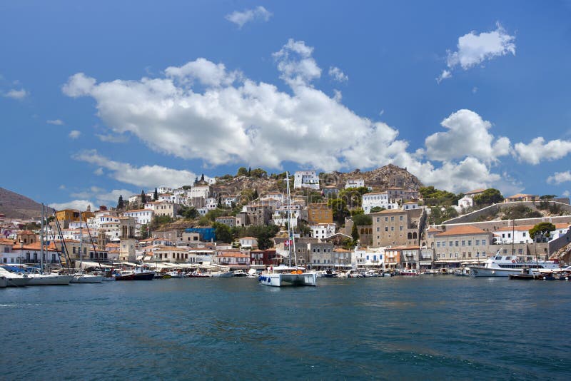 Hydra, Greece editorial stock photo. Image of house, mules - 75329003