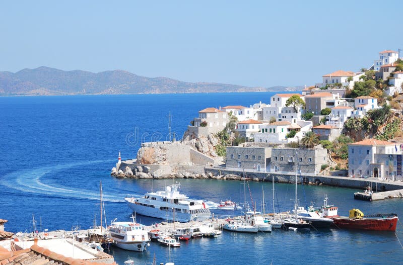 Hydra Island, Greece stock image. Image of yacht, greek - 27242267