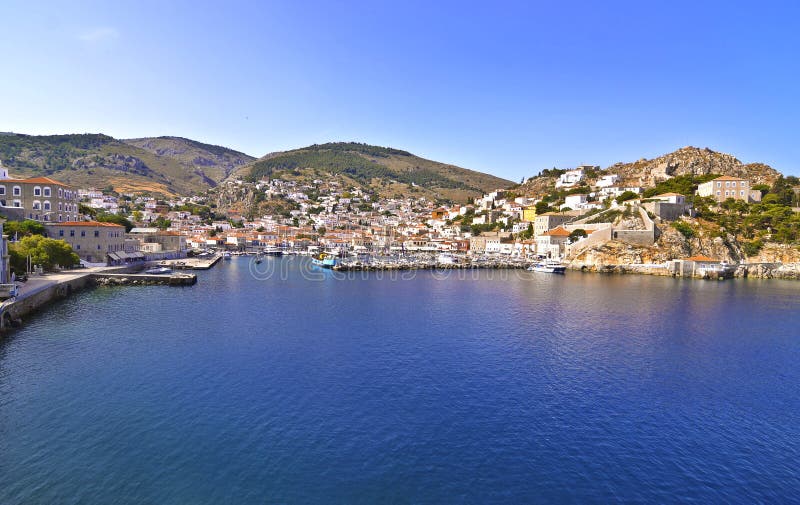 Hydra island Greece stock image. Image of famous, green - 72989635