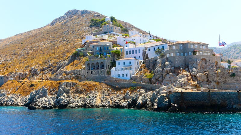 Hydra island in Greece stock photo. Image of beauty, island - 55079070