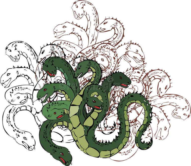 Greek Hydra Stock Illustrations – 338 Greek Hydra Stock Illustrations ...
