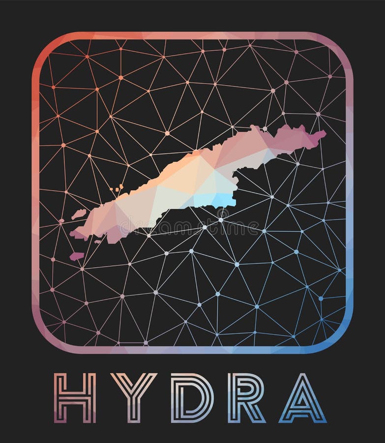 Hydra map design. stock vector. Illustration of outline - 178765710