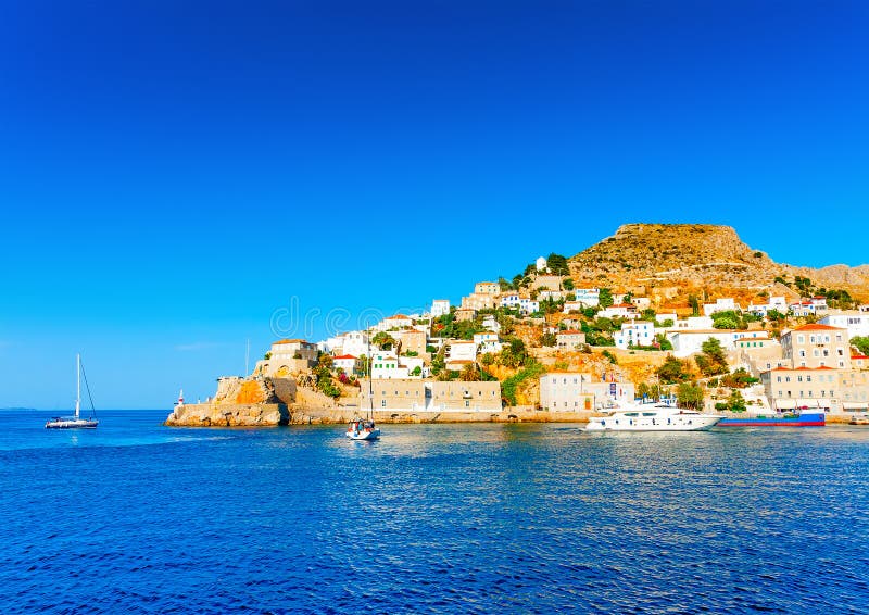 Hydra s port stock image. Image of luxury, island, gulf - 41353321