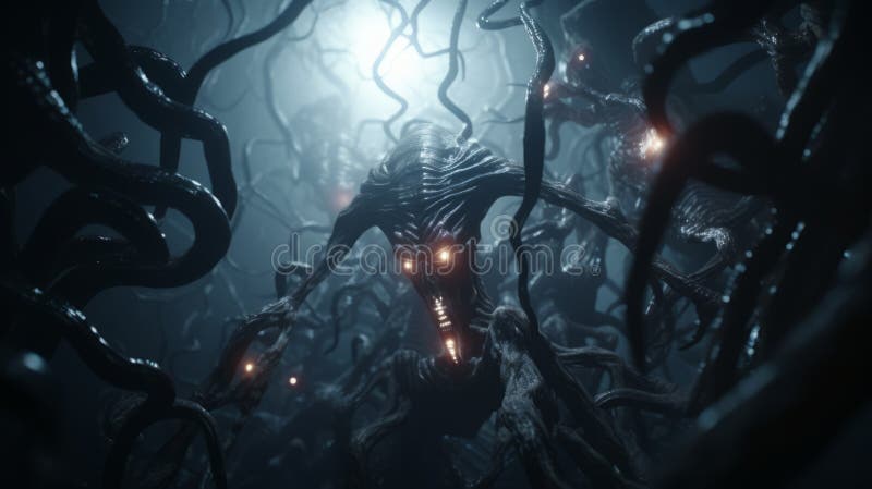 Hydra: a Terrifying Apparition from Outer Space Stock Illustration ...