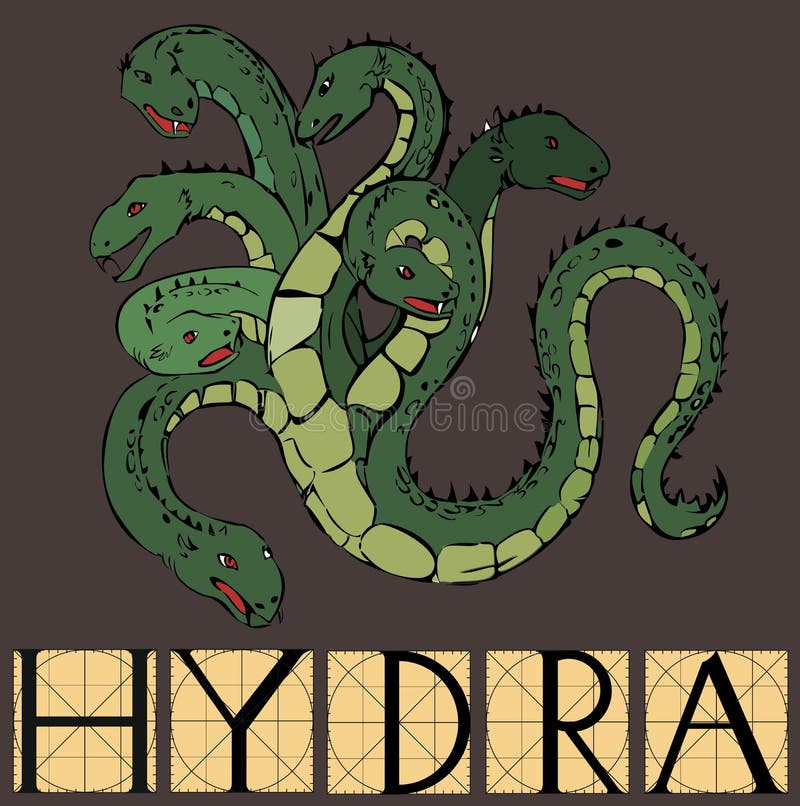 Hydra stock vector. Illustration of creature, mythology - 49334503
