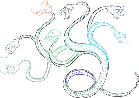 Greek Hydra Stock Illustrations – 320 Greek Hydra Stock Illustrations ...
