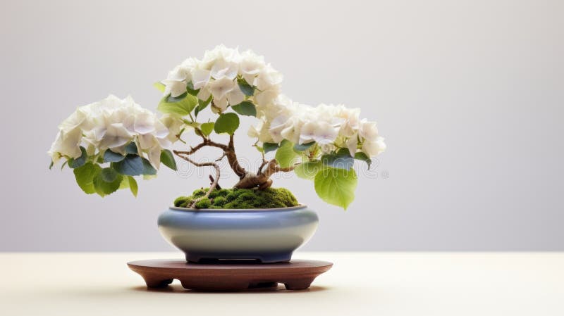 Hydrangea Bonsai Tree - Minimalist Desktop Wallpaper in Terrific Hd ...