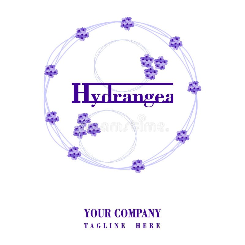 Hydrangea Company Logo Vector Stock Vector - Illustration of brand ...