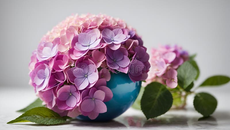 A Hydrangea Flower, with Its Compact Petals Forming a Stunning Sphere ...