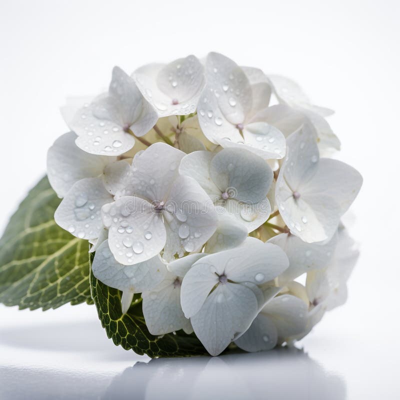 Hydrangea Flower on White Background Stock Illustration - Illustration ...
