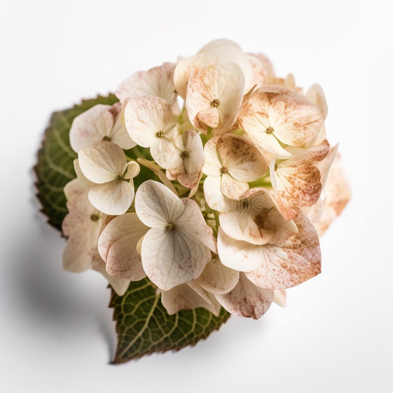Hydrangea Flower on White Background Stock Illustration - Illustration ...