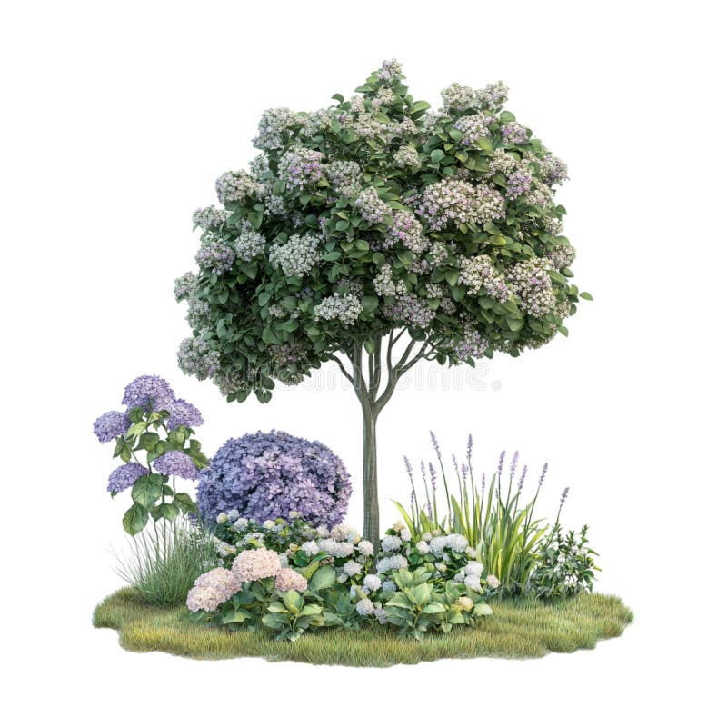 Hydrangea Macrophylla Plant on Transparent Background - Ai Generated ...