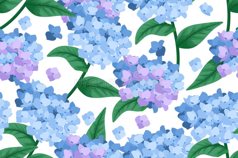 Hydrangea Seamless Pattern for Background Fabric and Wallpaper Stock ...