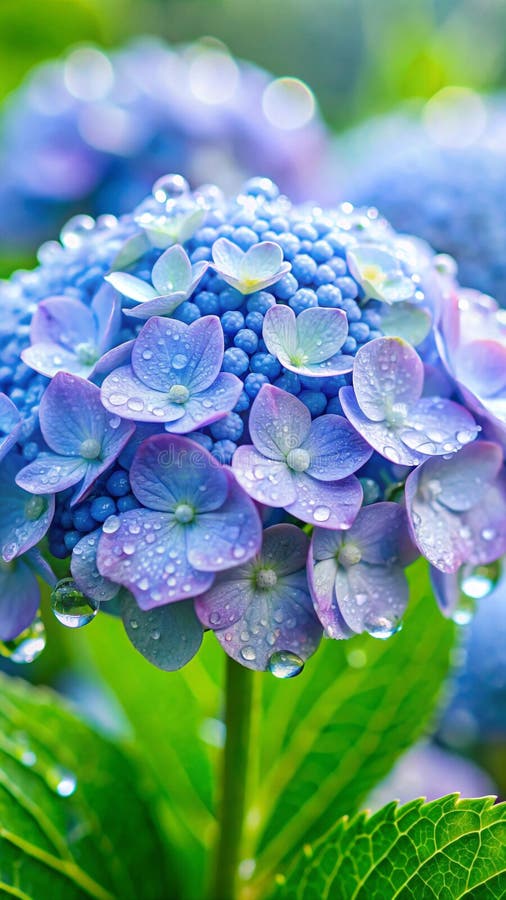 A Hydrangea with Tiny Bubble Shaped Flowers that Grow in Clusters Stock ...