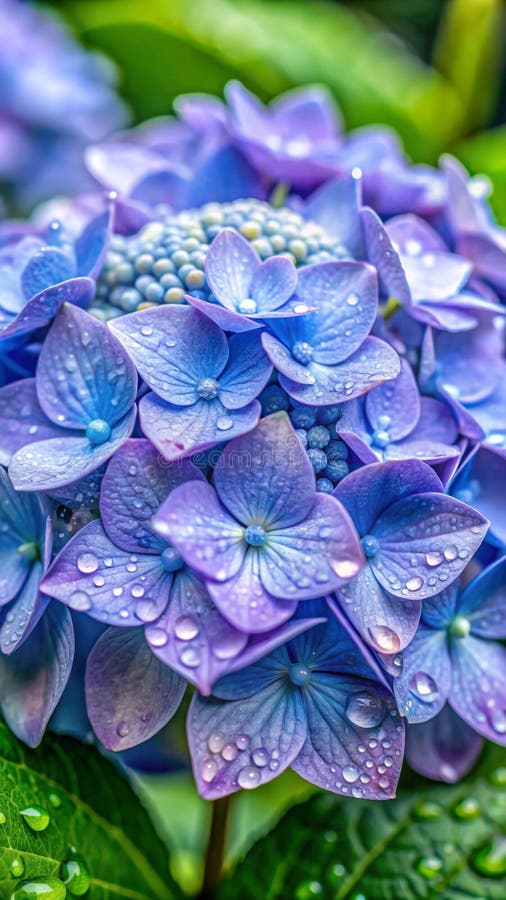 A Hydrangea with Tiny Bubble Shaped Flowers that Grow in Clusters Stock ...