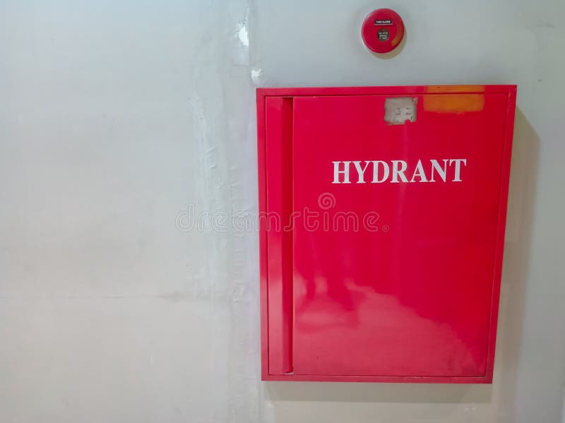 Hydrant Box for Fire Fighting and Fire Alarm Stock Photo - Image of ...