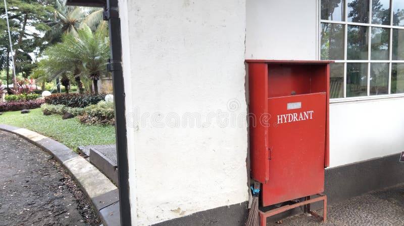 Hydrant Red Street Glass House Garden Stock Photo - Image of glass ...