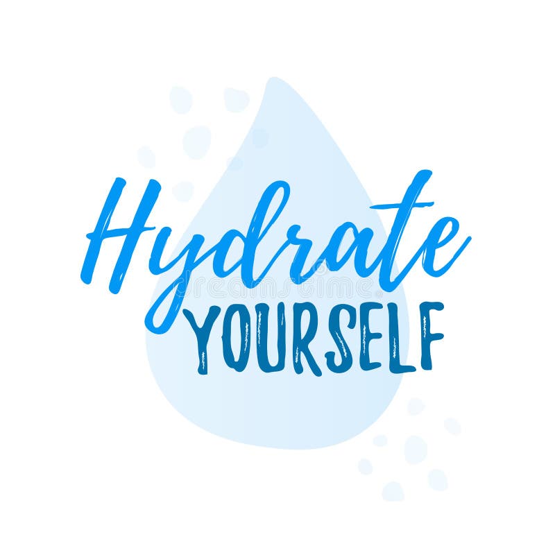 Hydrate Yourself and Drink Healthy Water Vector Stock Vector ...