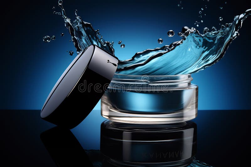 Hydrating Beauty Cream in Water Splash Stock Image - Image of motion ...