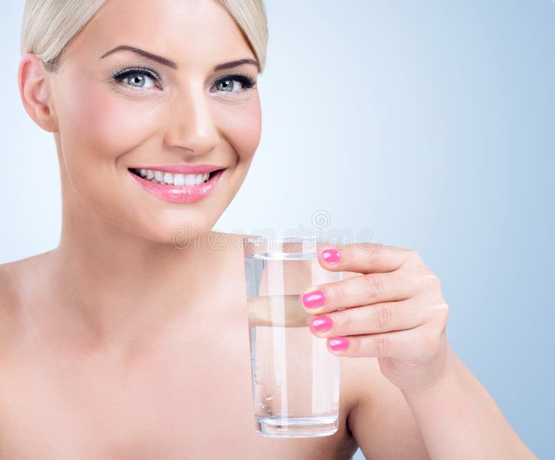 Hydrating woman stock image. Image of hydrating, enjoyment - 27524173