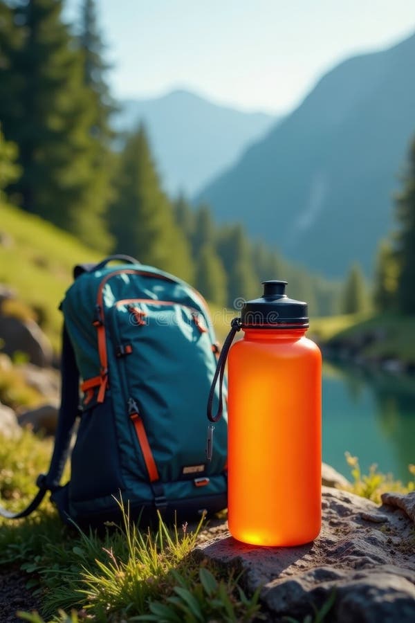 Hydration Bottle and Backpack in Scenic Natural Setting Sustainable ...