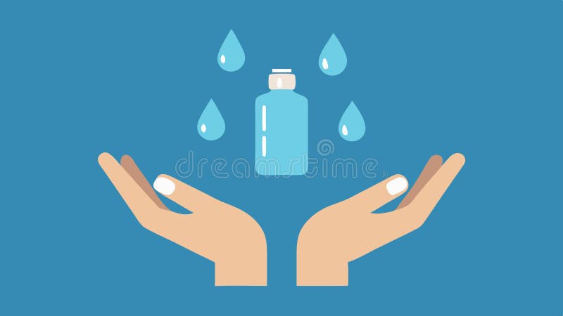 Hydration Droplets Water Droplets Falling from the Lotion Bottle into ...