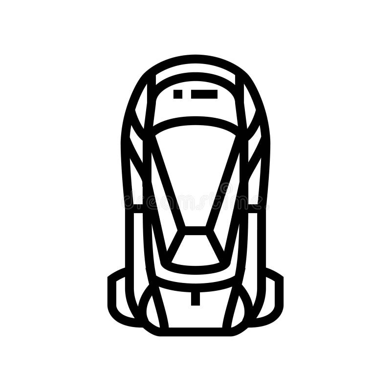 Hydration Hiking Backpack Line Icon Vector Illustration Stock Vector ...