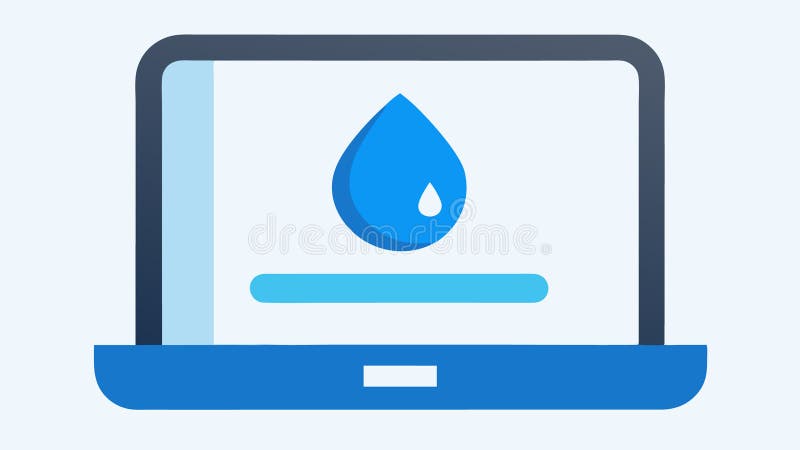 Hydration Level Gauge the Screen of the Device Showing a Water Droplet ...