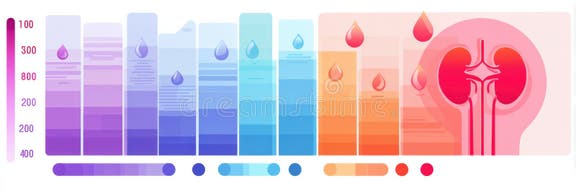 Hydration Levels and Kidney Efficiency Data Visualization Illustrating ...