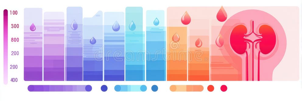 Hydration Levels and Kidney Efficiency Data Visualization Illustrating ...