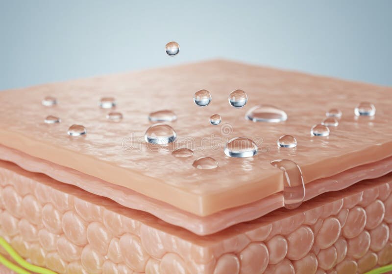 Hydration & Skin Barrier Stock Illustration - Illustration of science, epidermis: 383634091