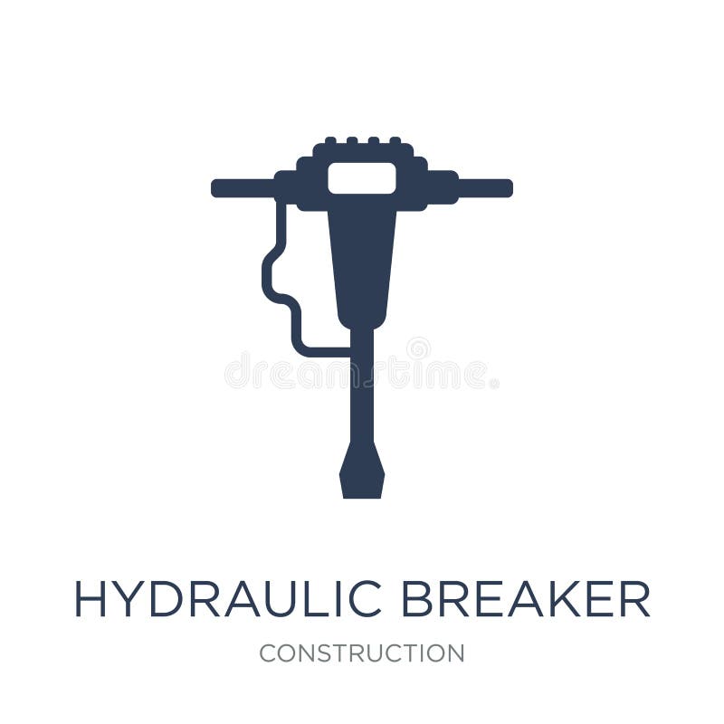 Hydraulic Breaker Icon. Trendy Flat Vector Hydraulic Breaker Icon on ...