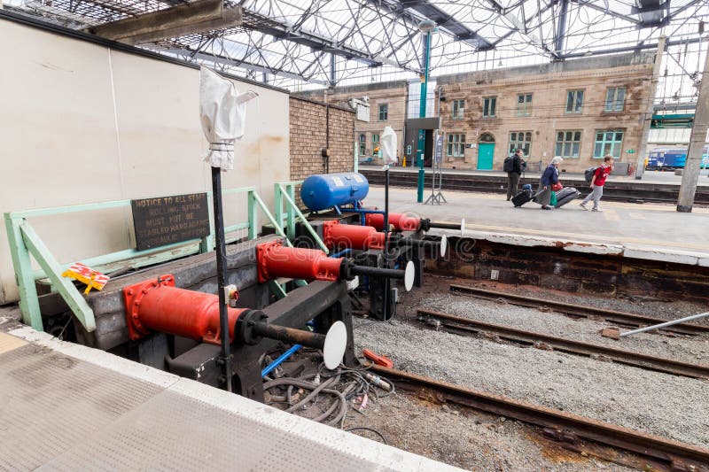 Hydraulic Buffer Stops at the Carlisle Train Station Editorial Stock ...