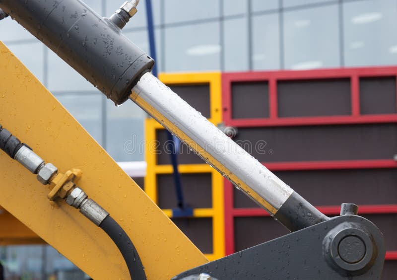 Hydraulic Bulldozer Piston Excavator Arm Stock Photo - Image of ...