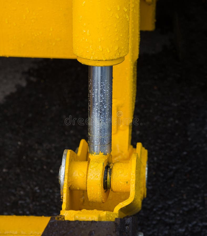 Hydraulic Bulldozer Piston Excavator Arm Stock Image - Image of iron ...